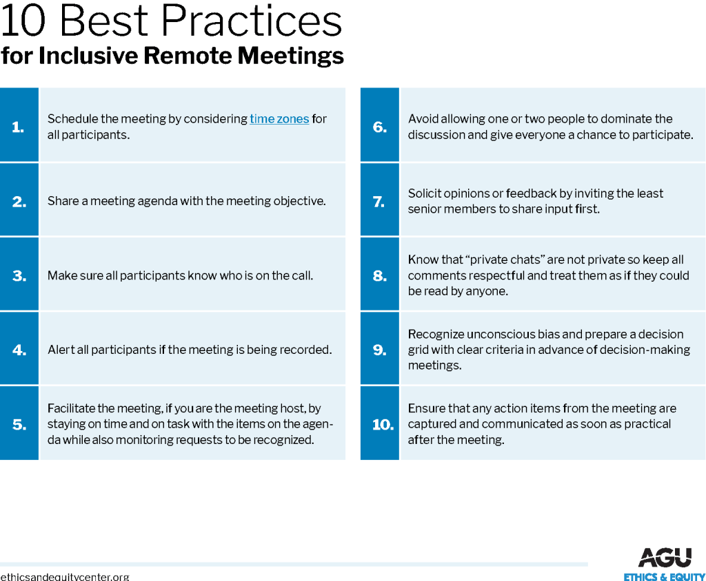 10 Best Practices for Inclusive Remote Meetings – Ocean to Climate