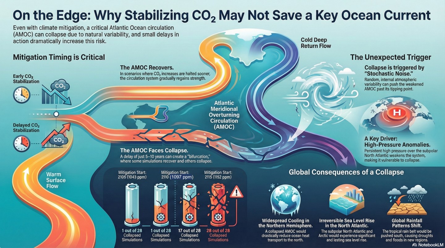 In Future Scenarios Where CO2 increases are Halted Sooner, the AMOC ...